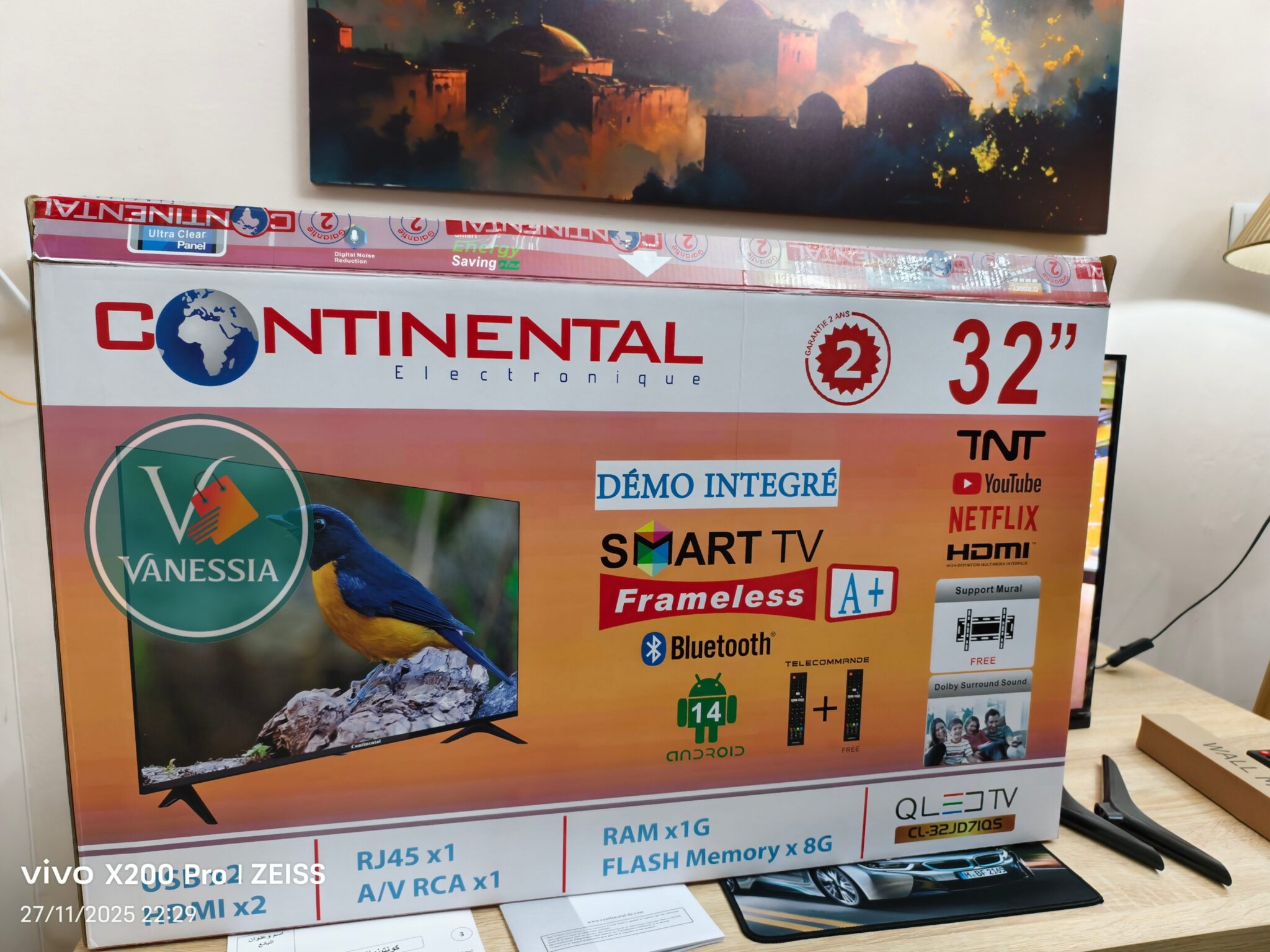 PROMO SMART TV continental 32pouces + démo intégrer+ support tiktoker ...
